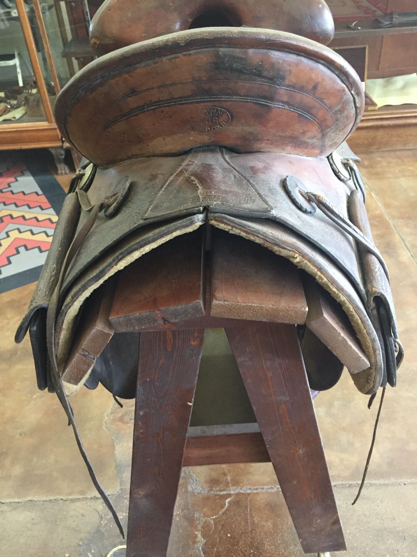 Antique High Back Saddle - Tom Flynn