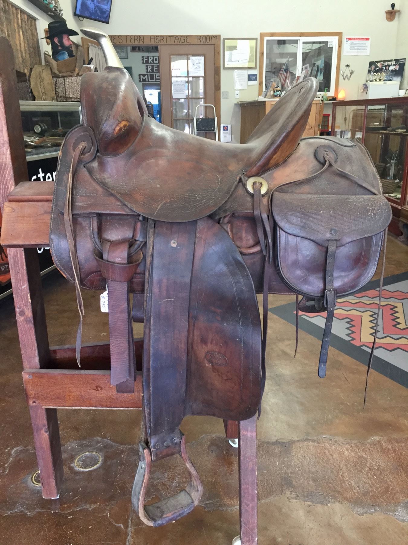 Antique High Back Saddle - Tom Flynn