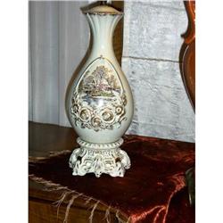 Currier & Ives Porcelain Scenic Lamp American #869007