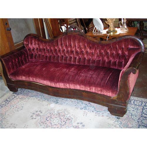 Antique Victorian Couch--Elegant Burgundy/Red #886426