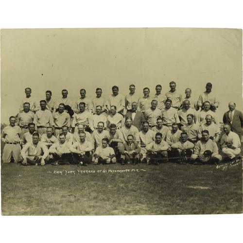 Late 1920's New York Yankees Team Photograph