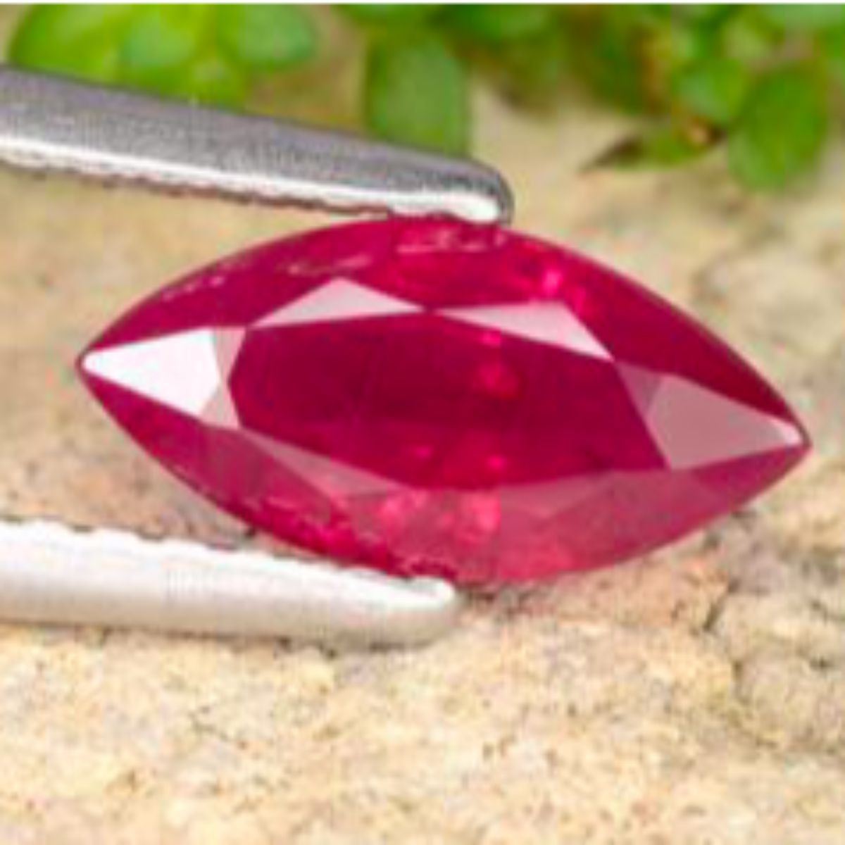 2.6ct Marquise Facet Ruby Gemstone