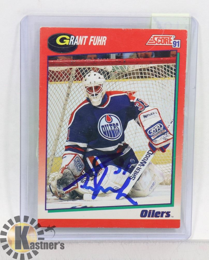 GRANT FUHR AUTOGRAPHED EDMONTON OILERS CARD
