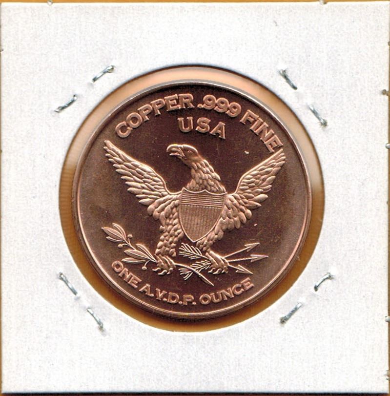 1 OUNCE .999 FINE COPPER - MOOSE - 1OZ COPPER COIN - MOOSE - Schmalz ...