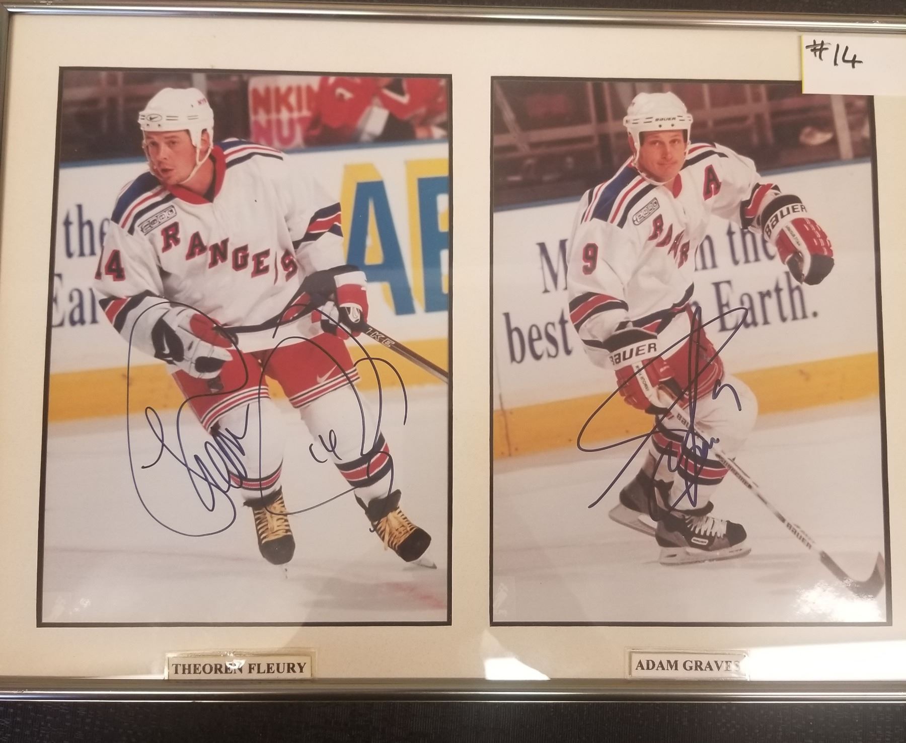 Theo Fleury, Adam Graves signed pictures