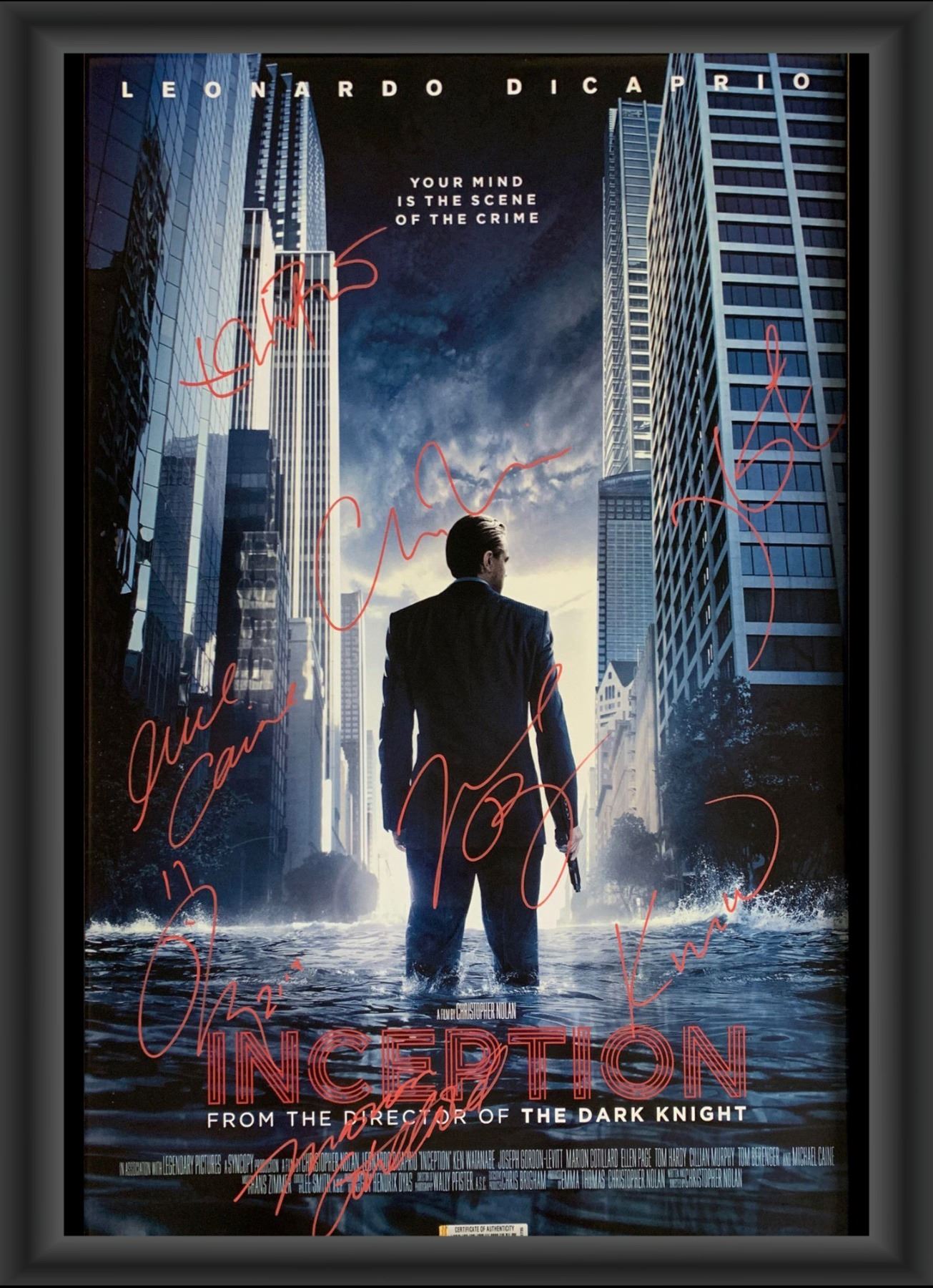 Signed Inception Movie Poster