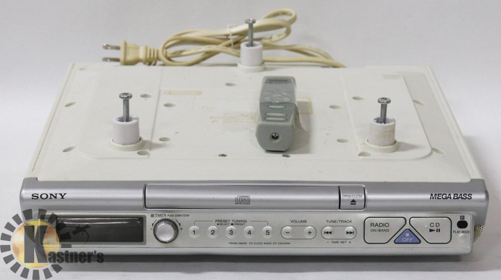 BOX WITH SONY MEGA BASE UNDER CABINET