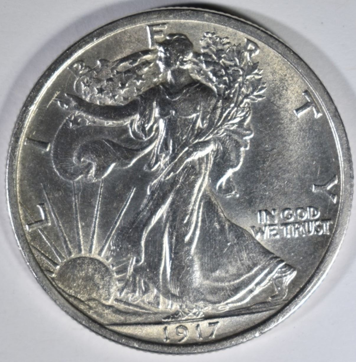 1917 WALKING LIBERTY HALF DOLLAR BU