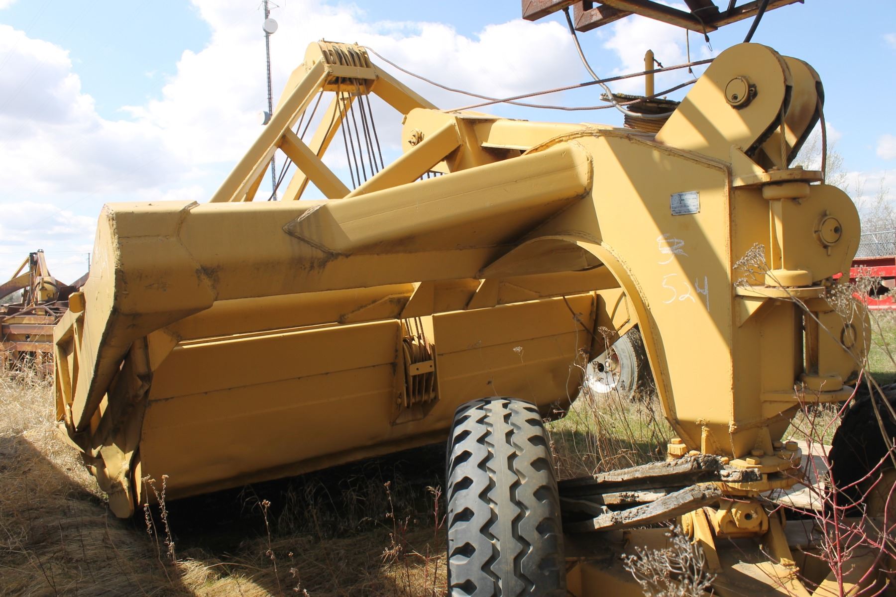 10' WIDE YELLOW CABLE SCRAPER