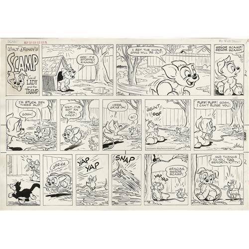 Bob Grant - Scamp Sunday Comic Strip Original Art, date Bob Grant ...