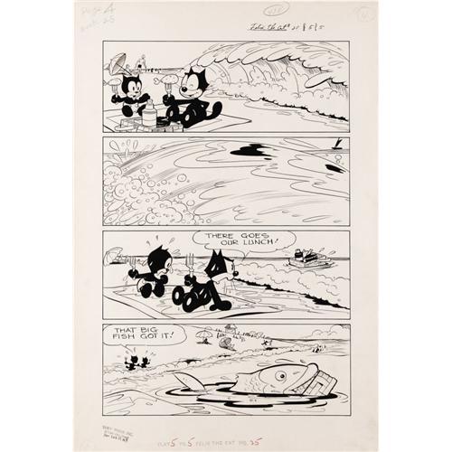 Otto Messmer - Felix the Cat #25 Page Orig. Art Otto Messmer - Felix ...