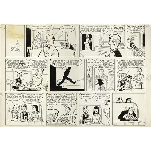 Bob Montana - Archie Sunday Comic Strip Original Art Bob Montana ...