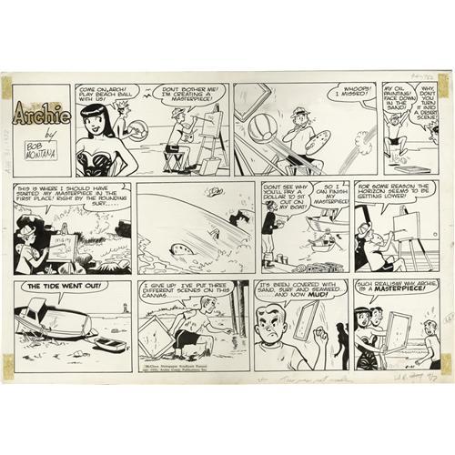 Bob Montana - Archie Sunday Comic Strip Original Art Bob Montana ...