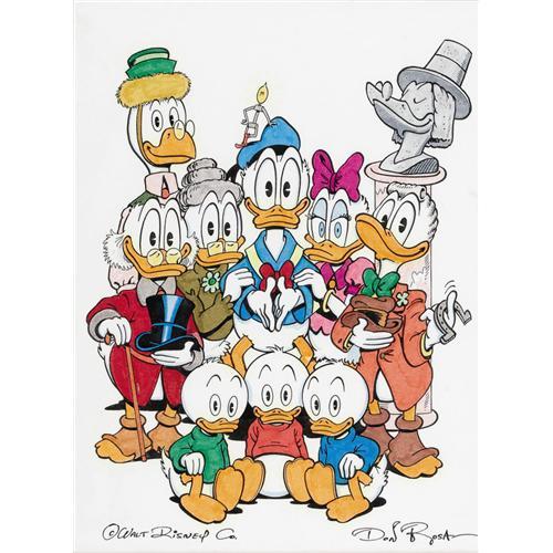 Don Rosa - Donald Duck Family Portrait Illustration Ori Don Rosa ...