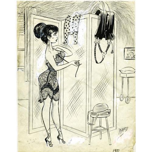 Bill Ward Humorama Pin Up Original Art 1951 Bill Ward Good Girl Pin Up Original Art Humorama