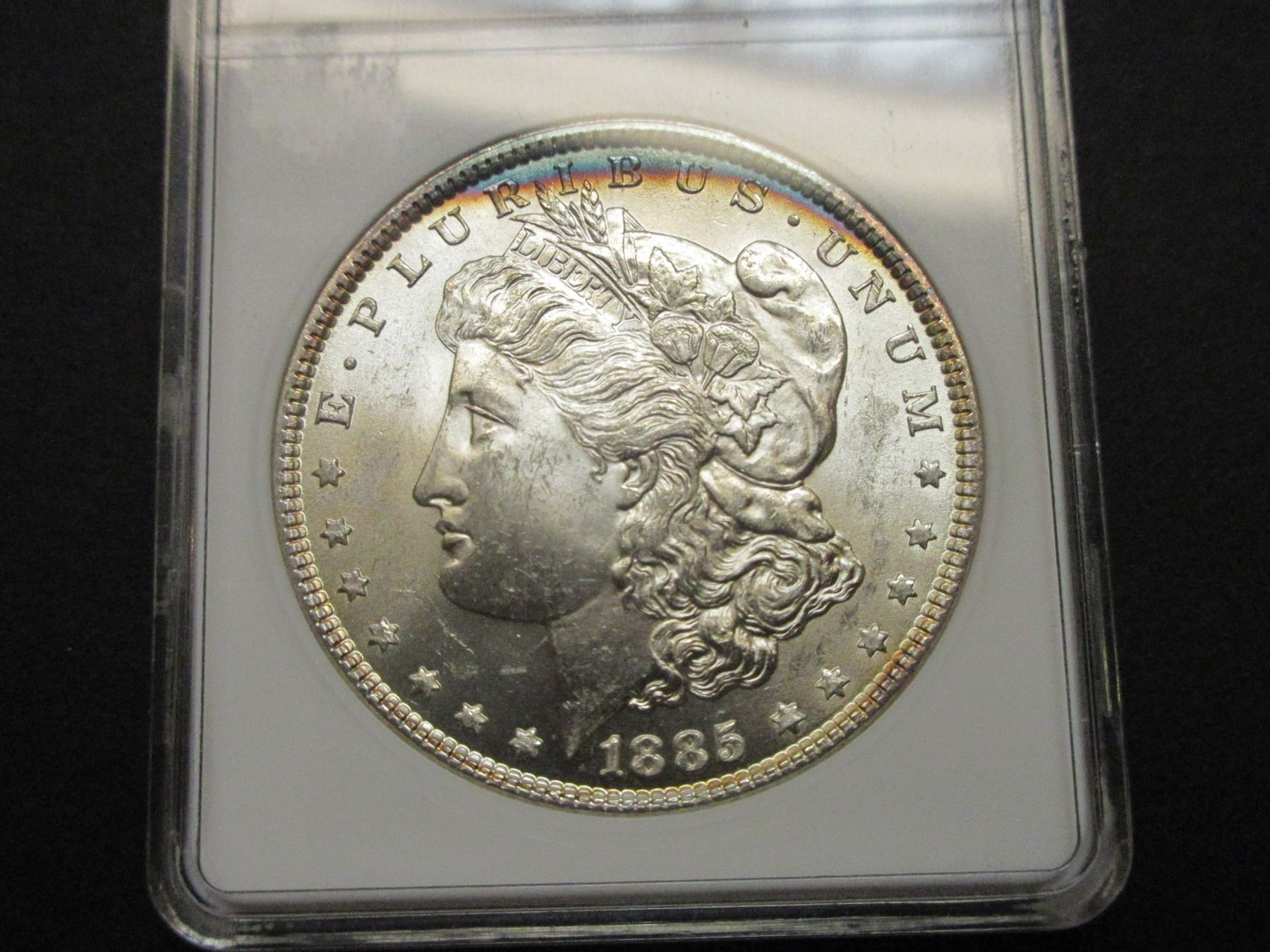 1885 Morgan Silver Dollar- Graded MS62 By ANACS