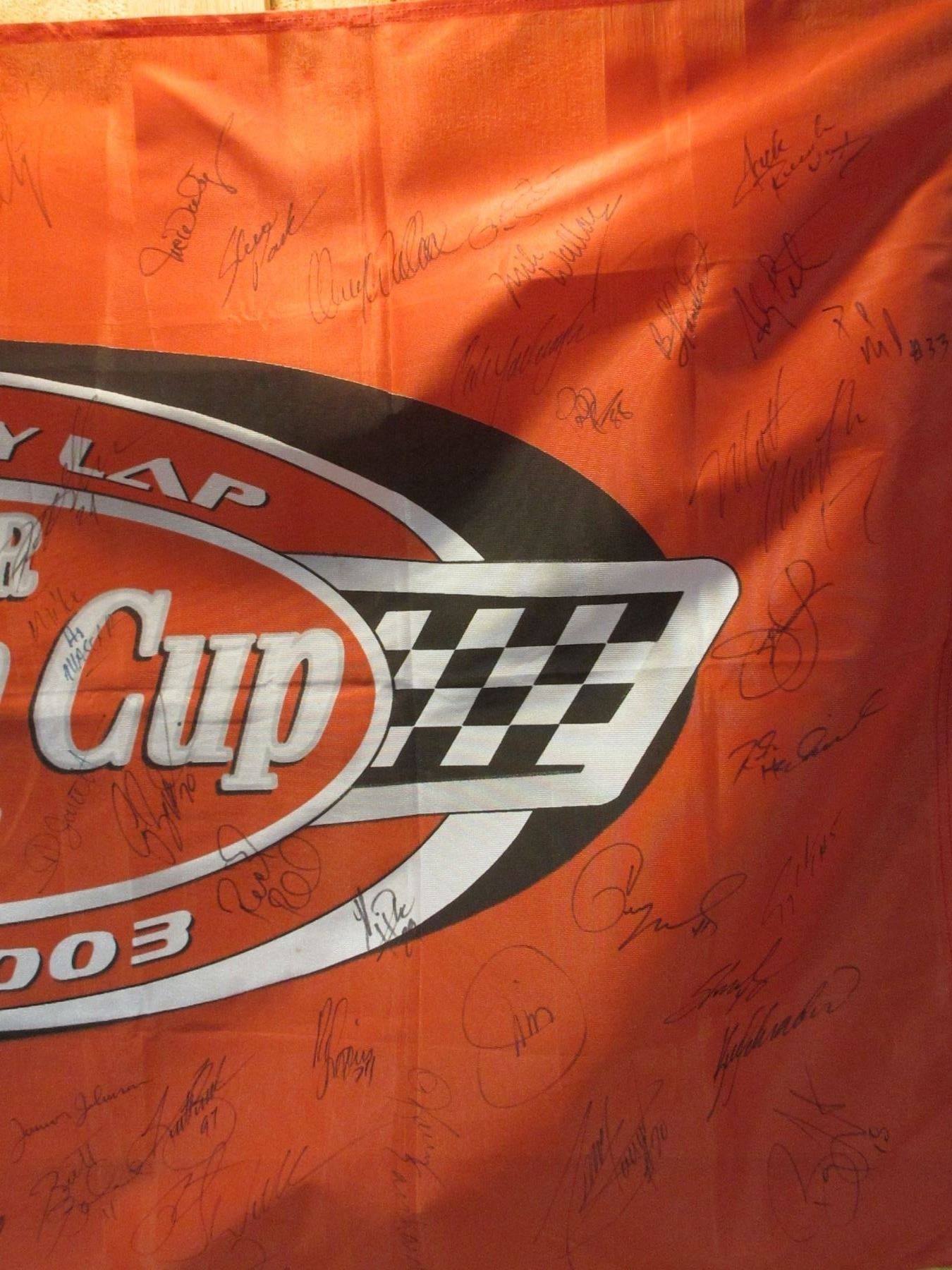 Signed Nascar Winston Cup Series Banner- 73 Signatures- 61" X 32 ...