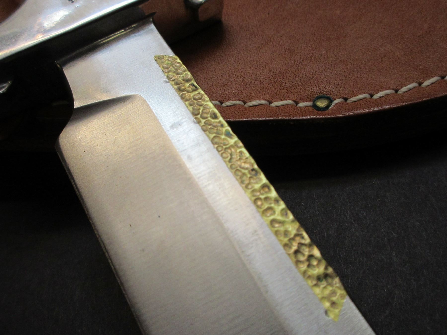 Marked Ruana Bonner Montana Bowie Knife- Signed VN Hangas- Brass Parry ...
