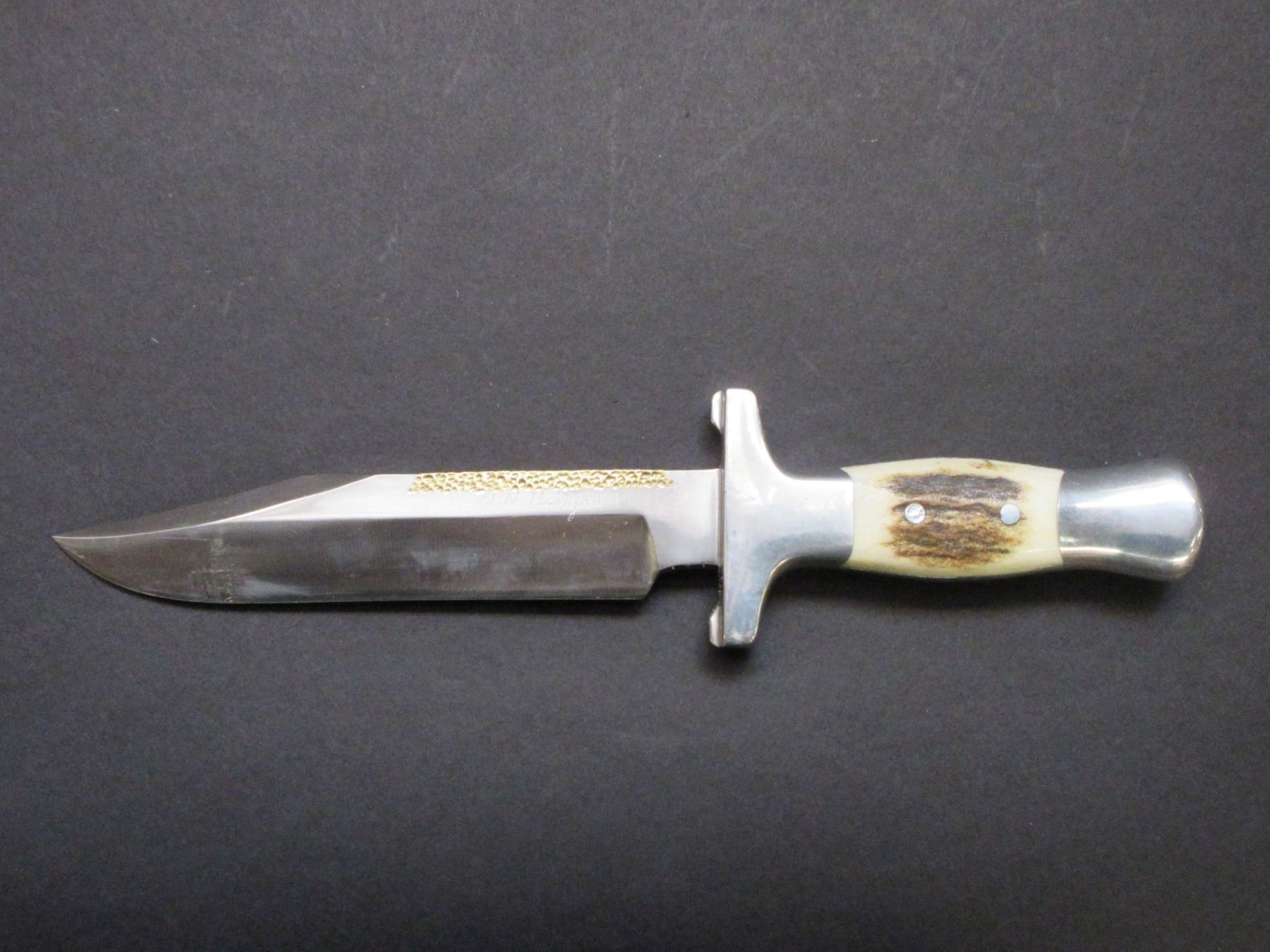Marked Ruana Bonner Montana Bowie Knife- Signed VN Hangas- Brass Parry ...