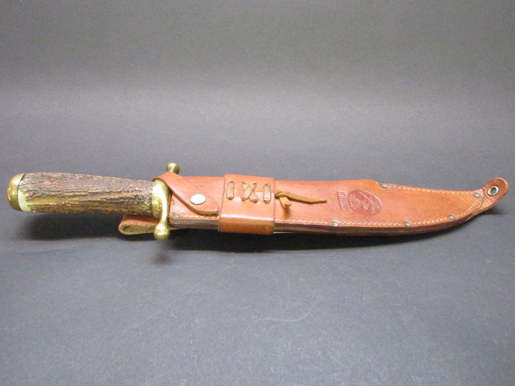 Signed RH Ruana Bullwhip 1976 38C Gap M Bowie Knife- Brass Parry Strip ...