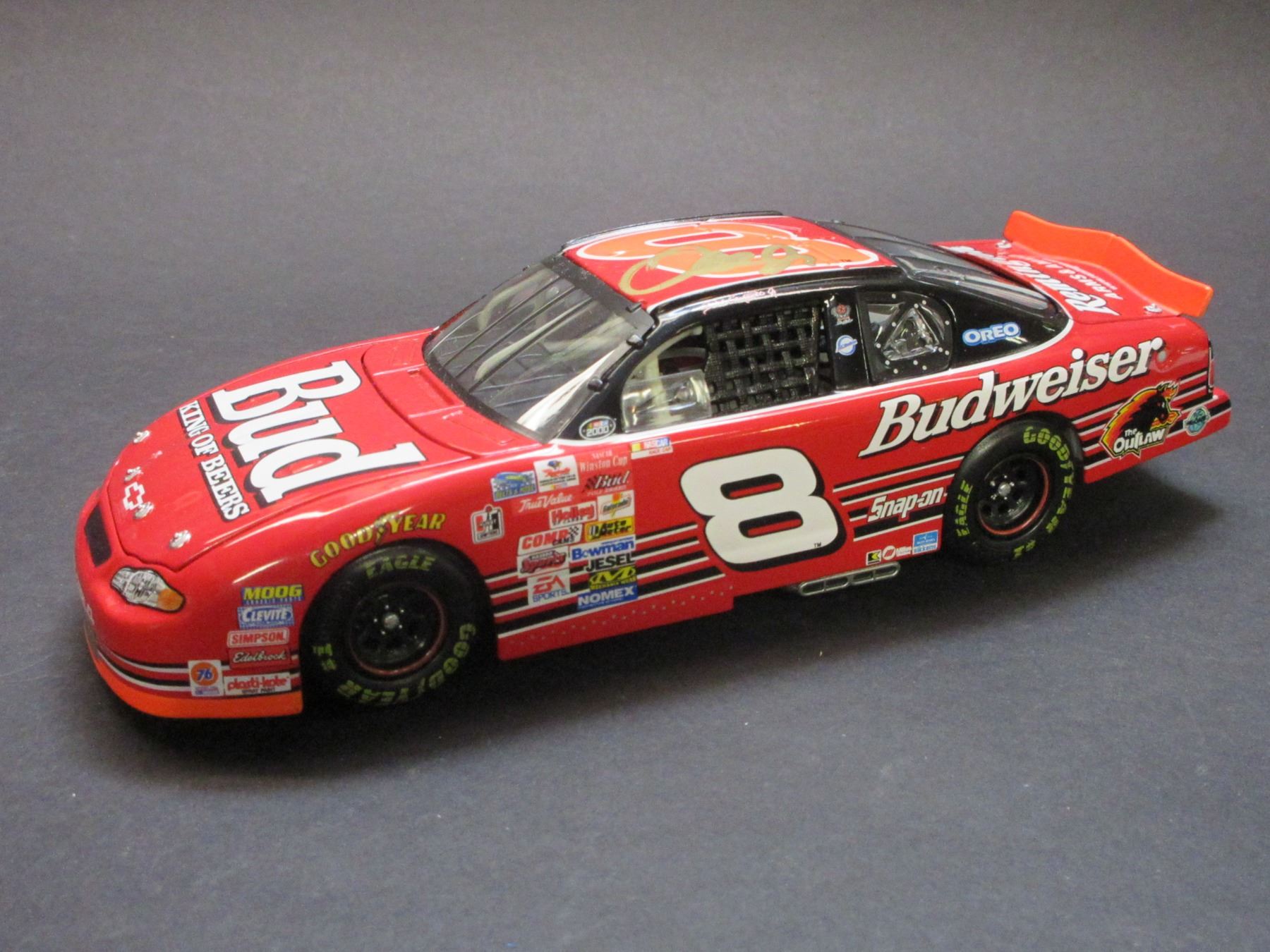 Signed Dale Jr 2000 No Bull Action Clear Window Stock Car- 1:24 Scale ...