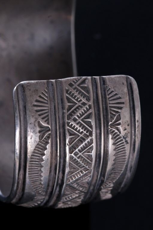 Zuni Robert Benally Signed Sterling Silver Cuff