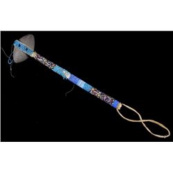 Sioux Fully Beaded Skull Cracker War Club c. 1900