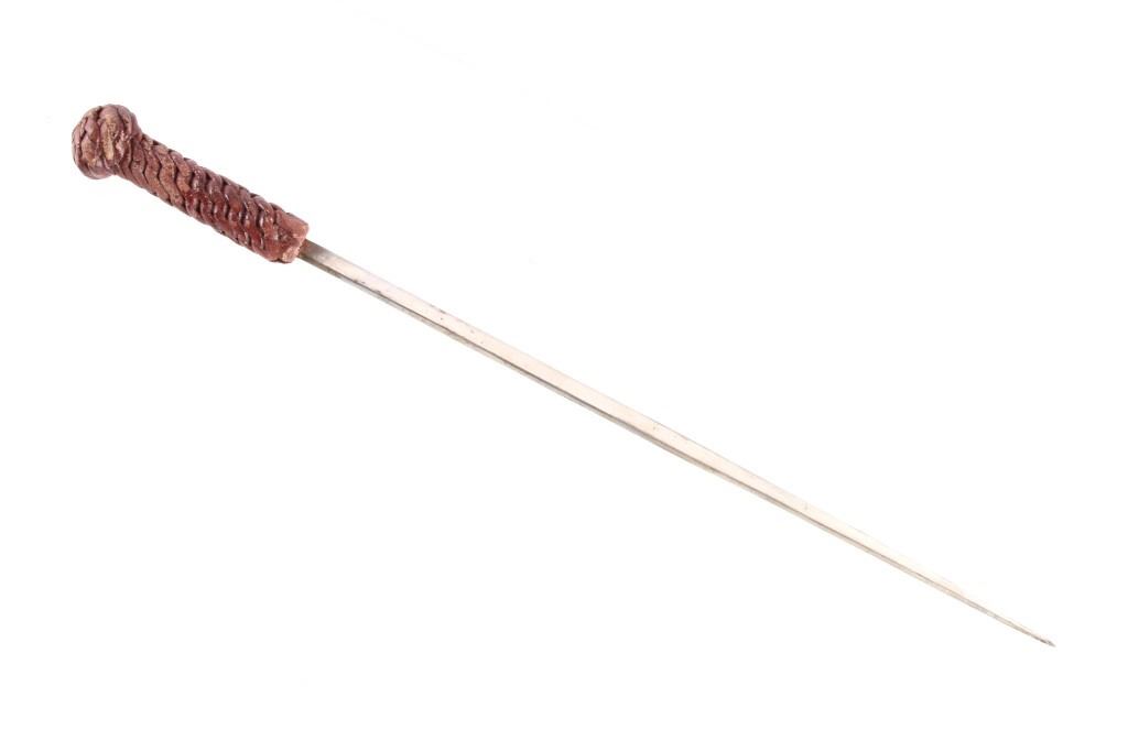 Braided Leather Riding Crop w/ Hidden Dagger