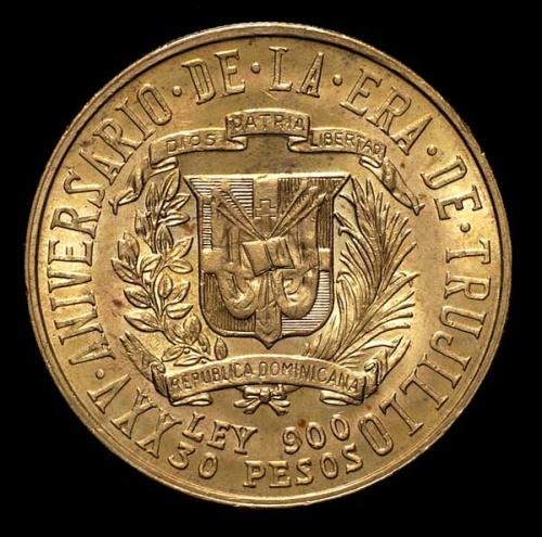 Dominican Republic - 30 Pesos 1955