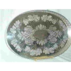 Serving Tray Silver Plate Galleried. #939628