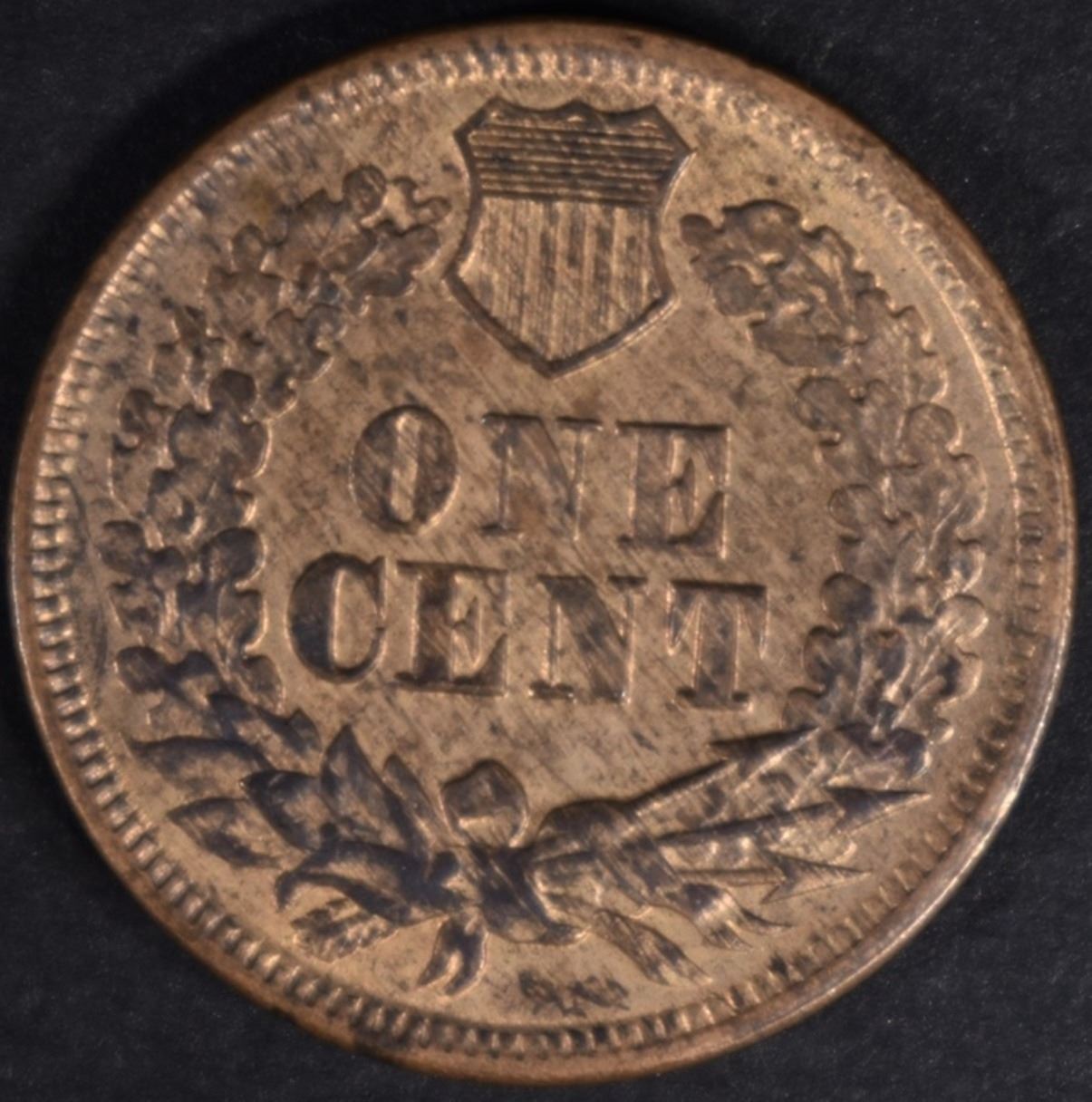 1864-L INDIAN HEAD CENT BU RB