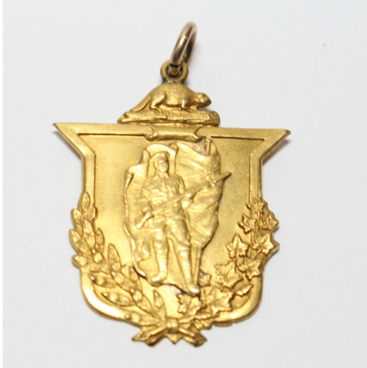 1914-1918 Great War (WWI) 10K Gold Service Medal. This medal was ...