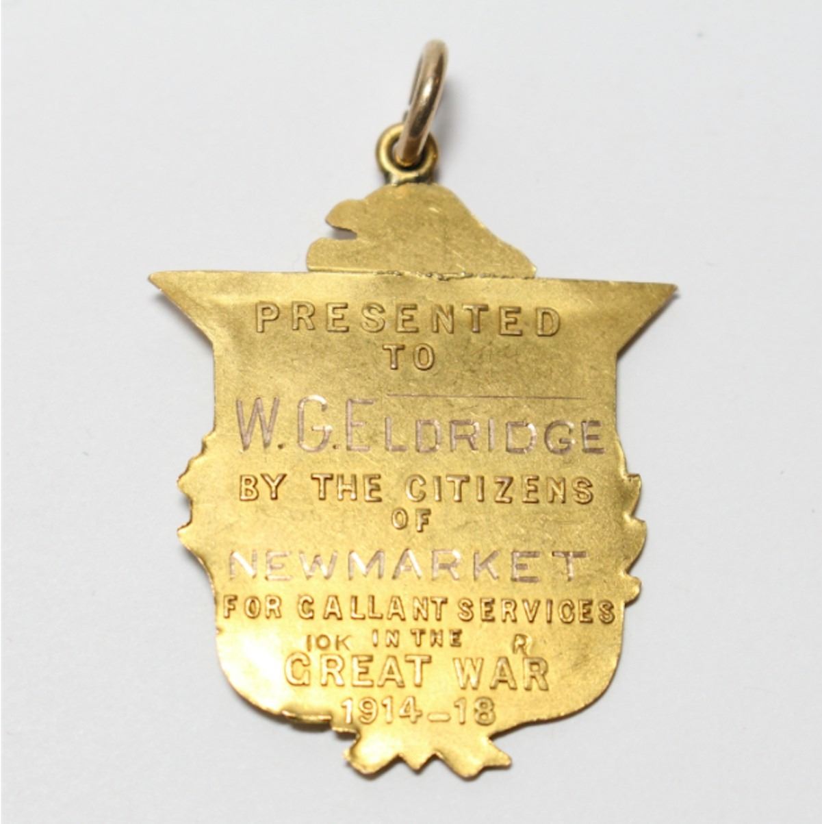 1914-1918 Great War (WWI) 10K Gold Service Medal. This medal was ...