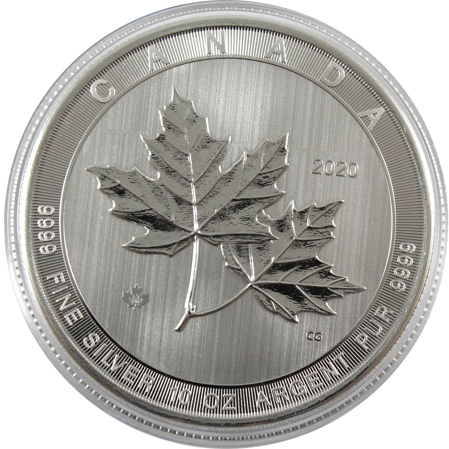 2020 Canada $50 Magnificent Maple Leaves 10oz Fine Silver Coin (Tax ...
