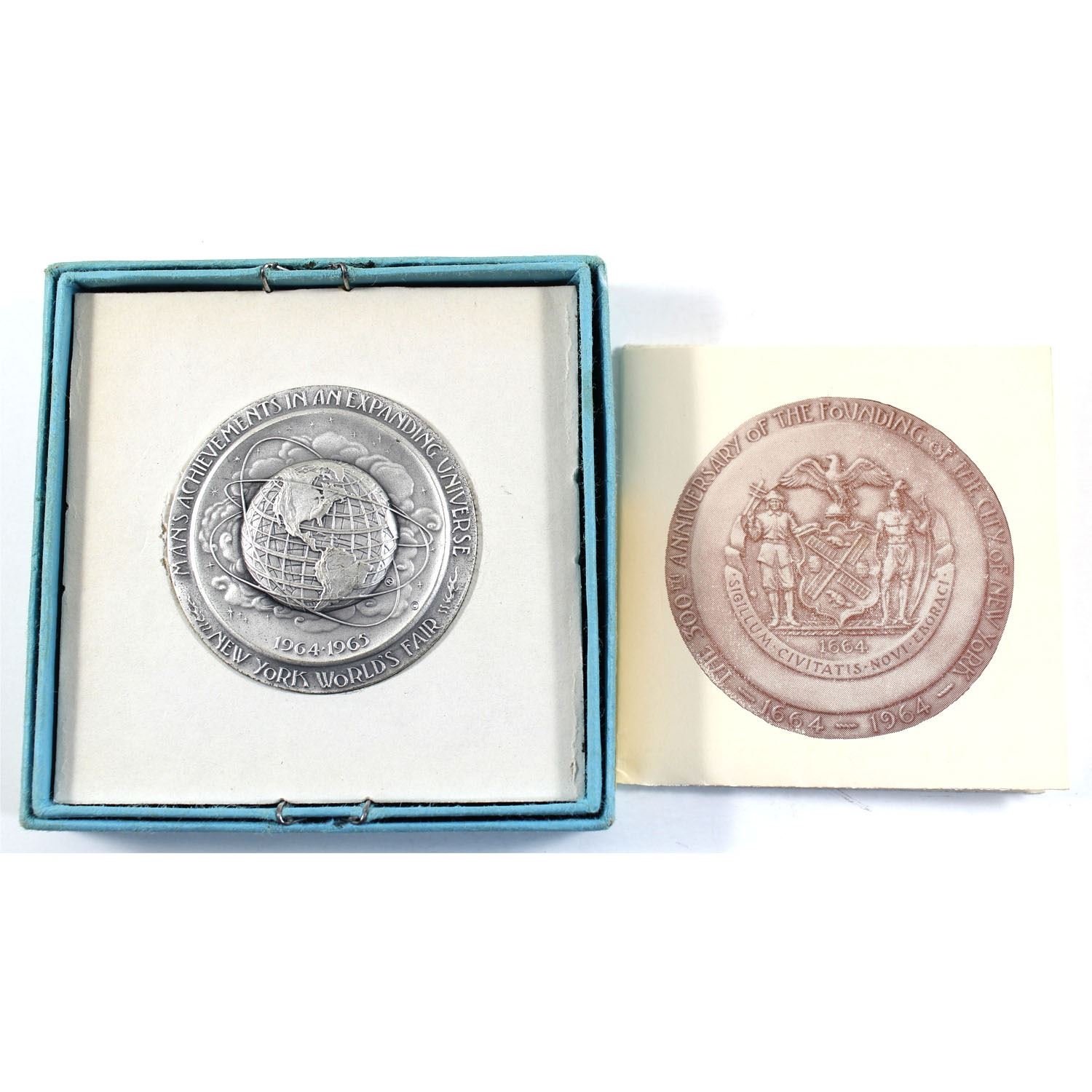 Scarce! 1964-1965 New York World's Fair .999 Fine Silver Medallion in ...