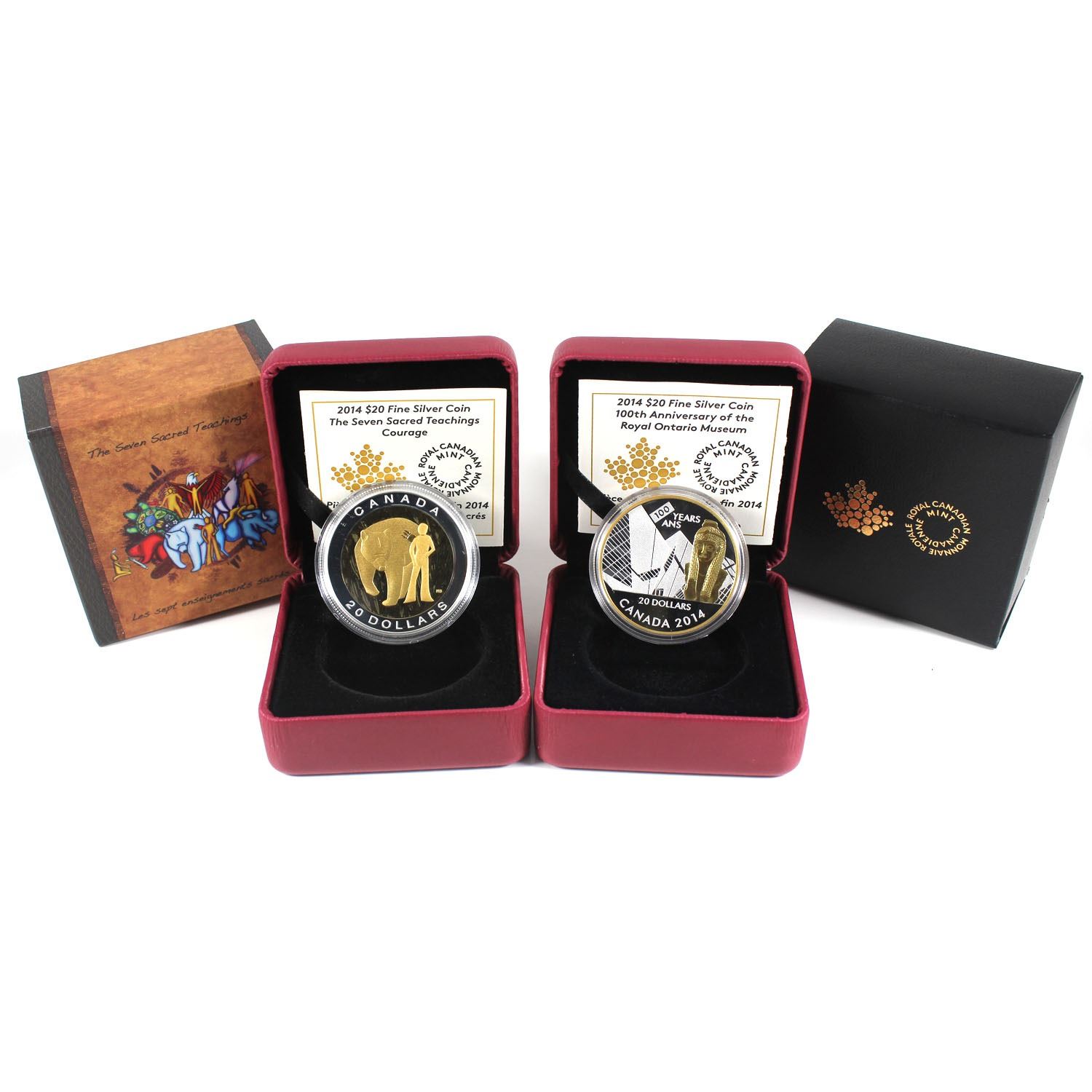 2014 Canada $20 Royal Ontario Museum Centennial & 2014 $20 Seven Sacred ...