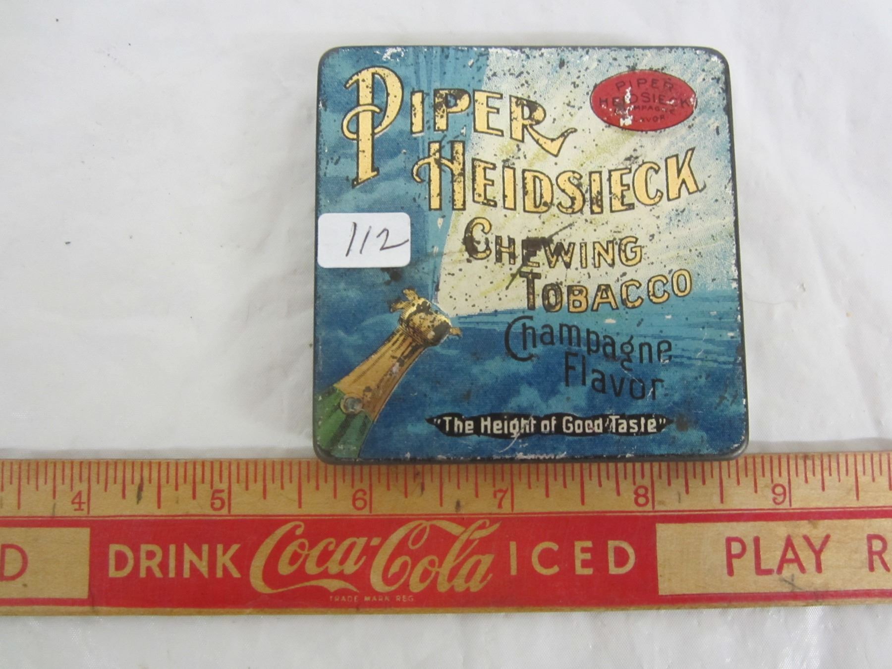 ANTIQUE PIPER HEIDSIECK TOBACCO TIN - Schmalz Auctions