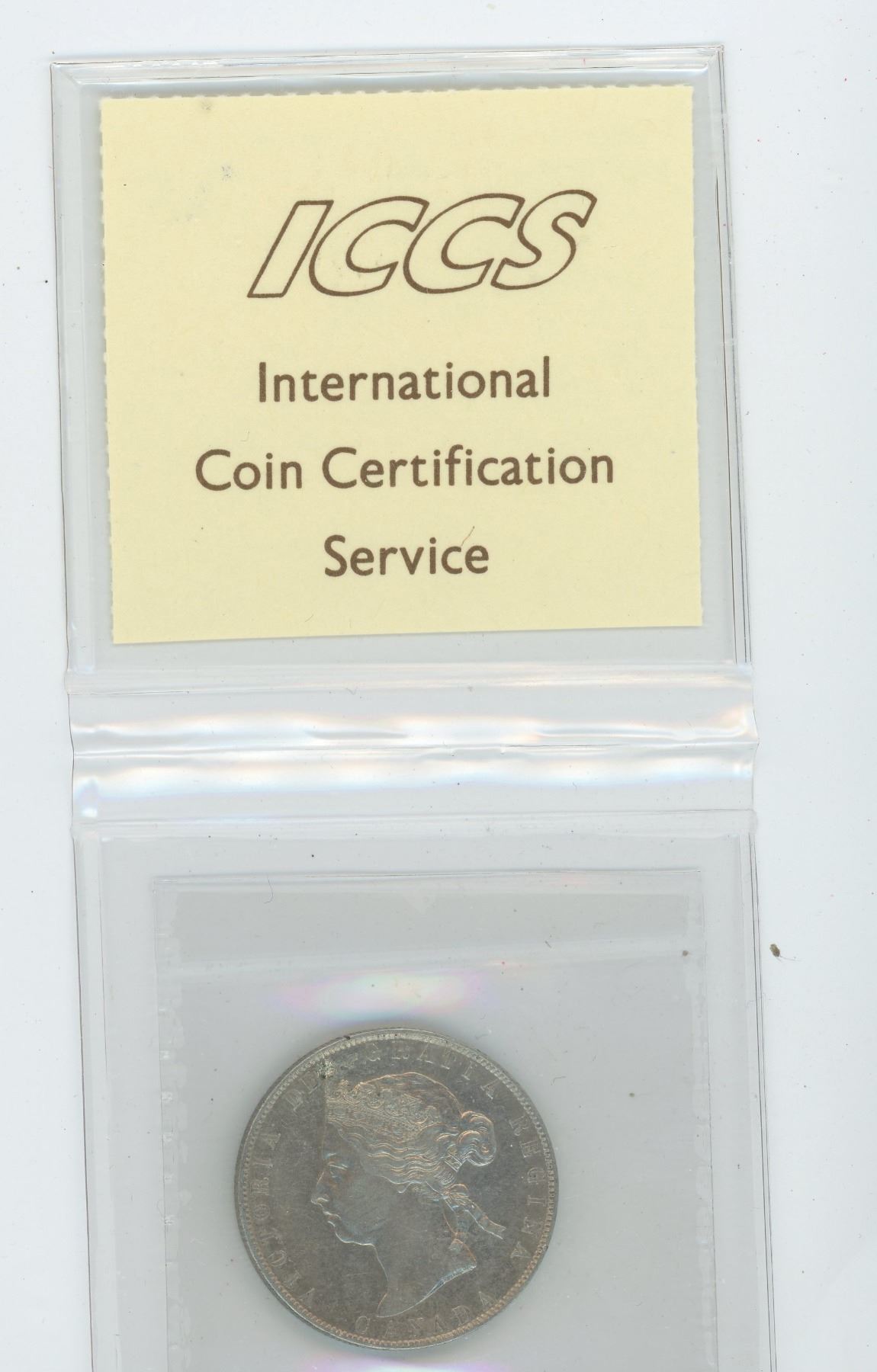 1900 VICTORIAN SILVER 50 CENTS. ICCS VF-20. A CERTIFIED KEY DATE COIN.
