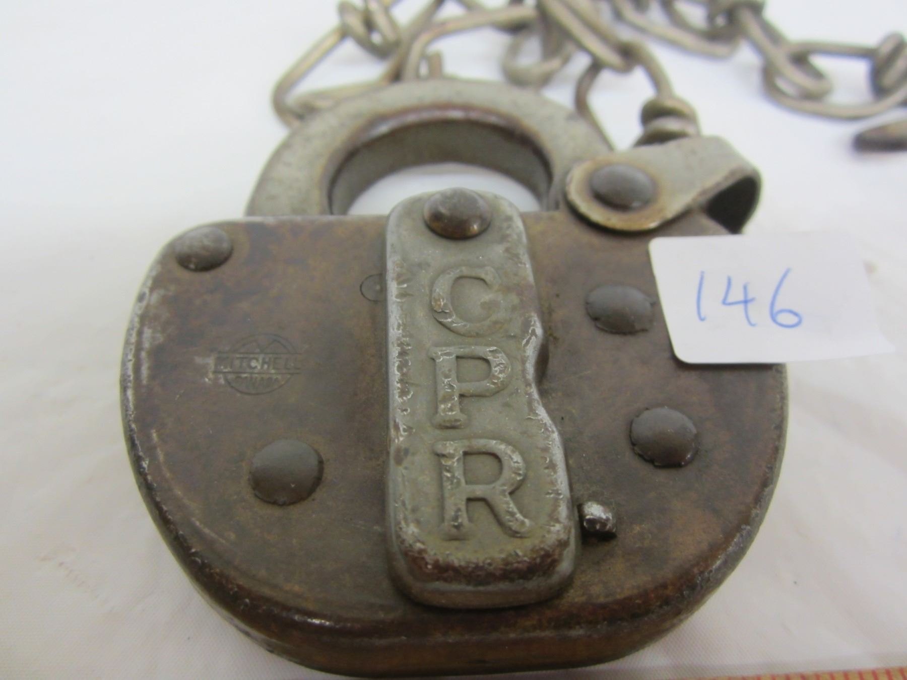 ANTIQUE CPR RAILWAY LOCK (NO KEY)