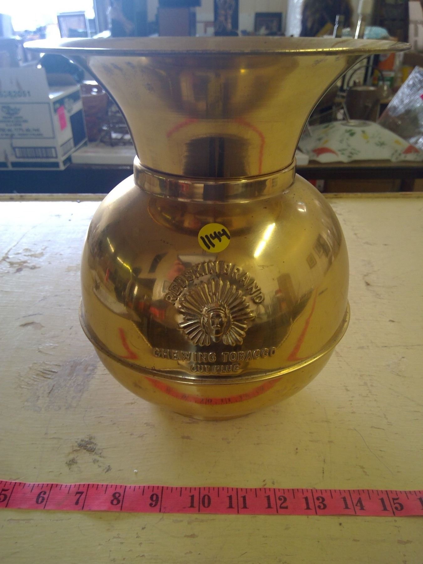 REDSKIN BRAND CHEWING TOBACCO SPITOON