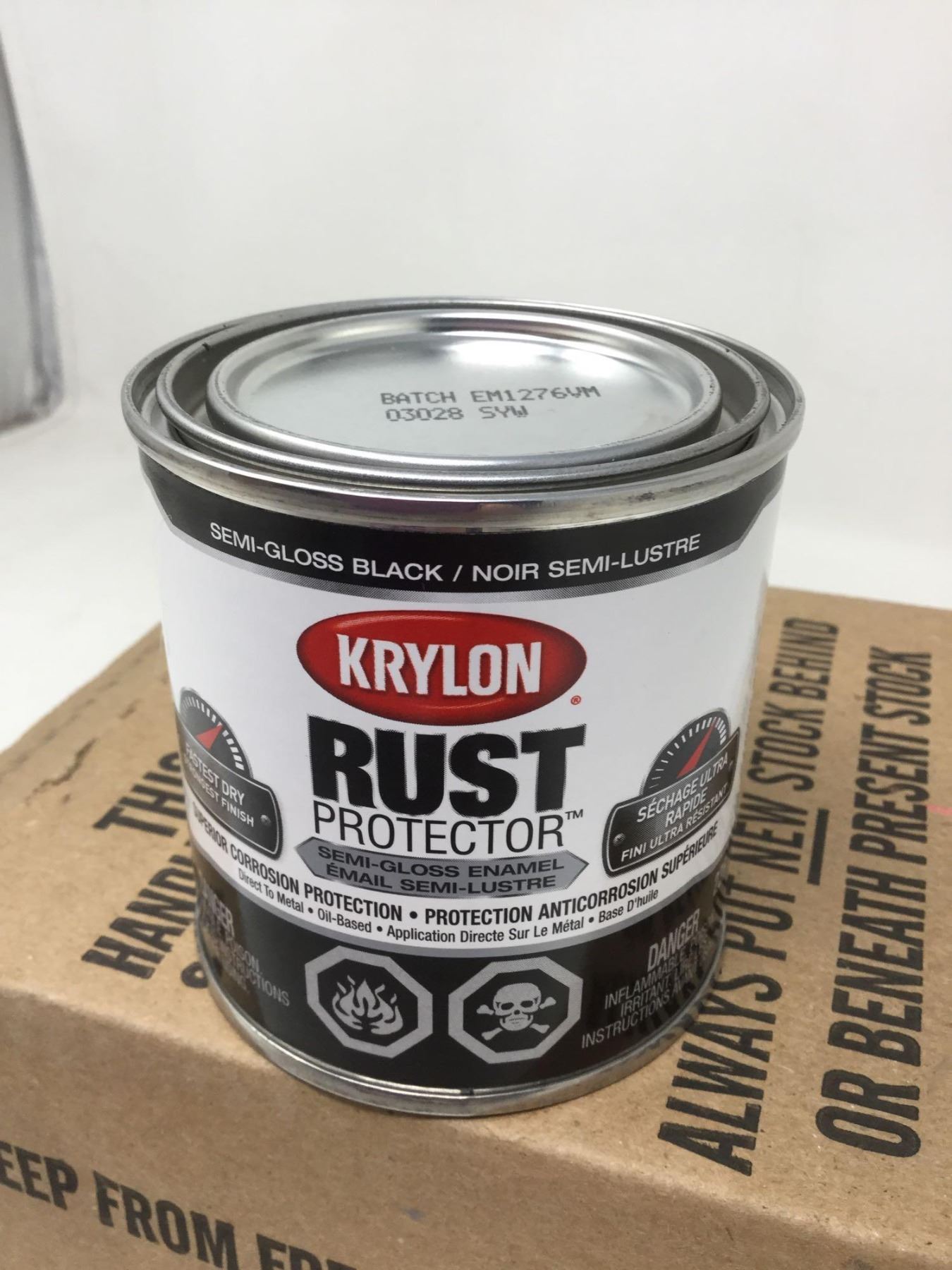 Krylon Rust Protector Semi Gloss Black Semi Gloss Enamel