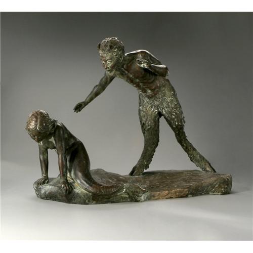 SATYR AND MERMAID, ROMAN BRONZE WORKS, NEW YORK ARTIST UNKNOWN