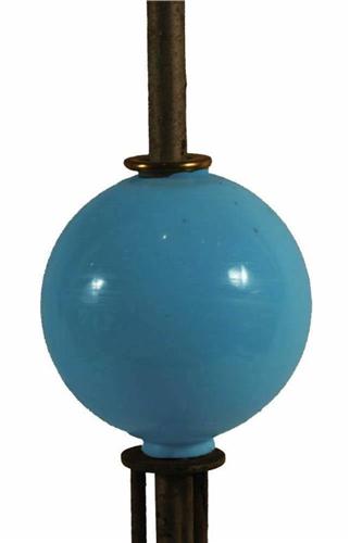 Vintage Lightning Rod Blue Glass Ball