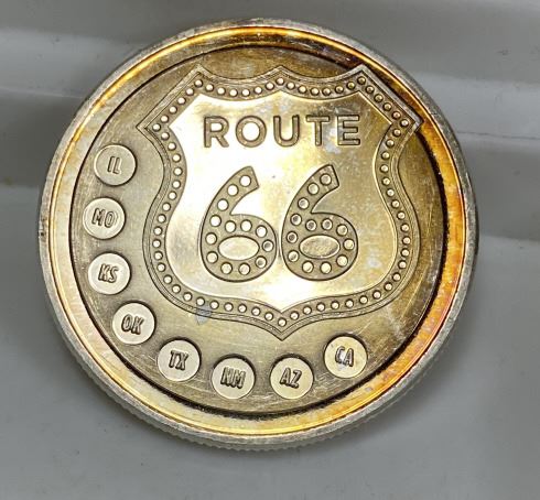 1 oz Collectible Route 66 Silver Round