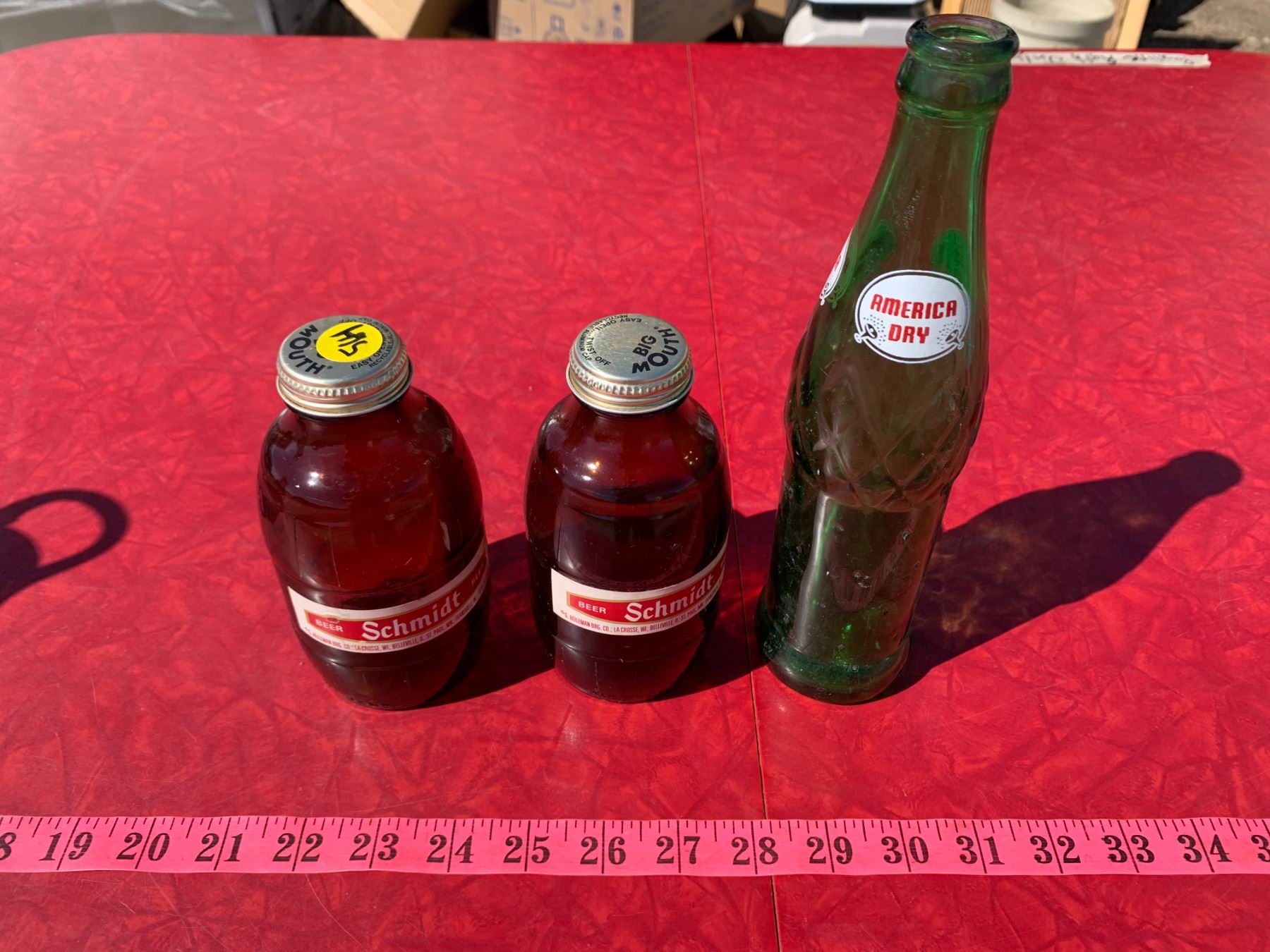 2 Schmidt Beer Bottles and America Day Bottle