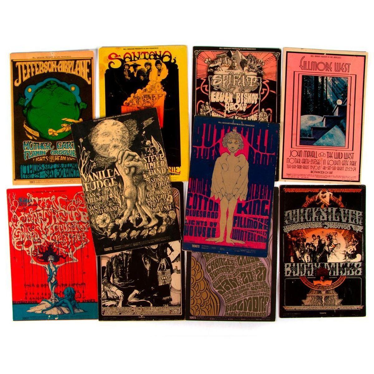 Ten Bill Graham production handbills