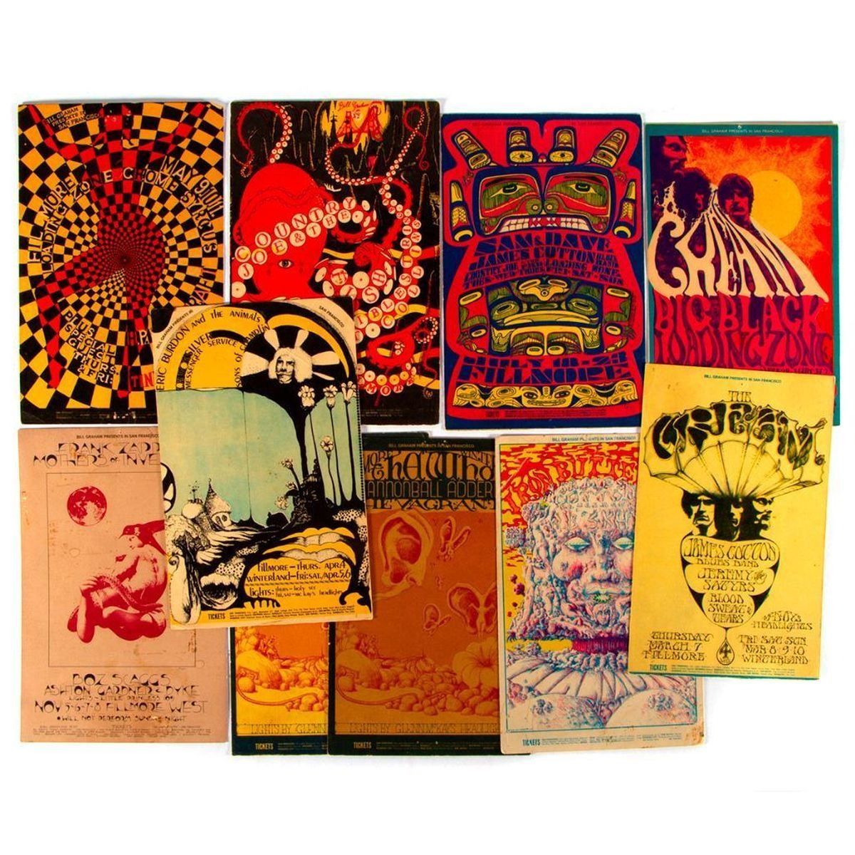 Bill Graham production handbills.