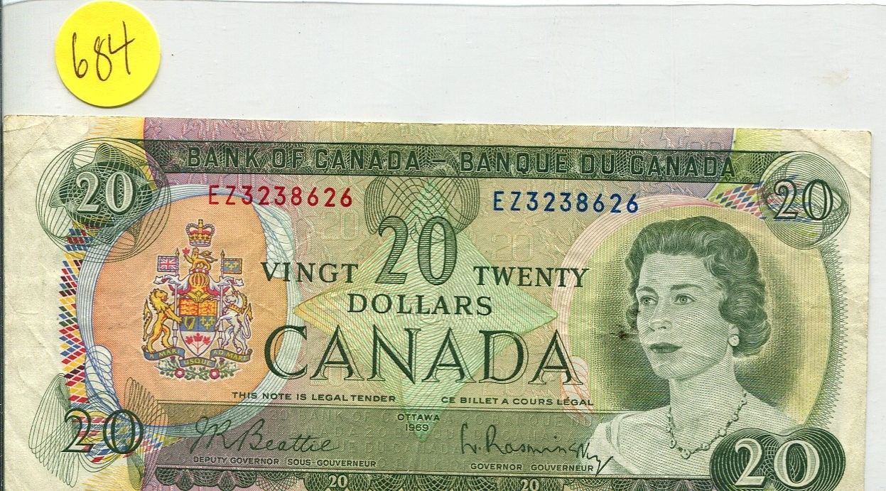 BANK OF CANADA 20 BILL 1969 bank-of-canada-20-bill-1969