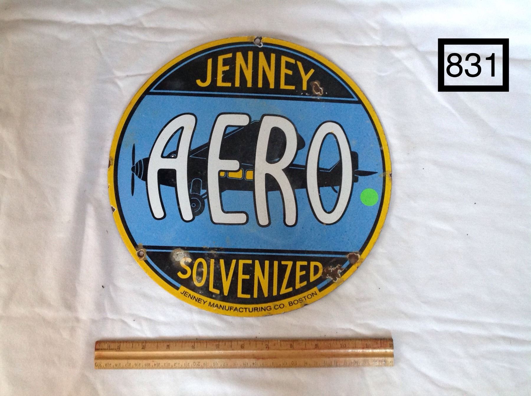 JENNY GASOLINE – HEAVY METAL PORCELAIN SIGN (REPRODUCTION)