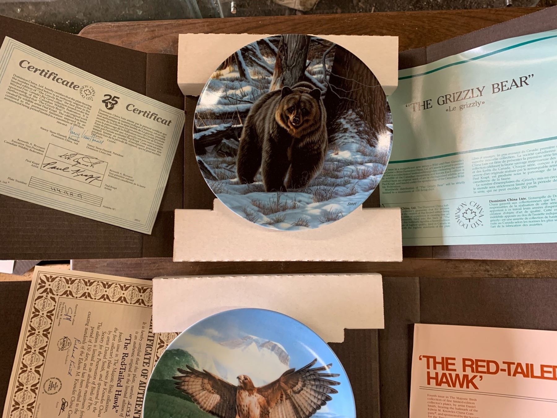 FINE CHINA COLLECTIBLE ART PLATES (5)